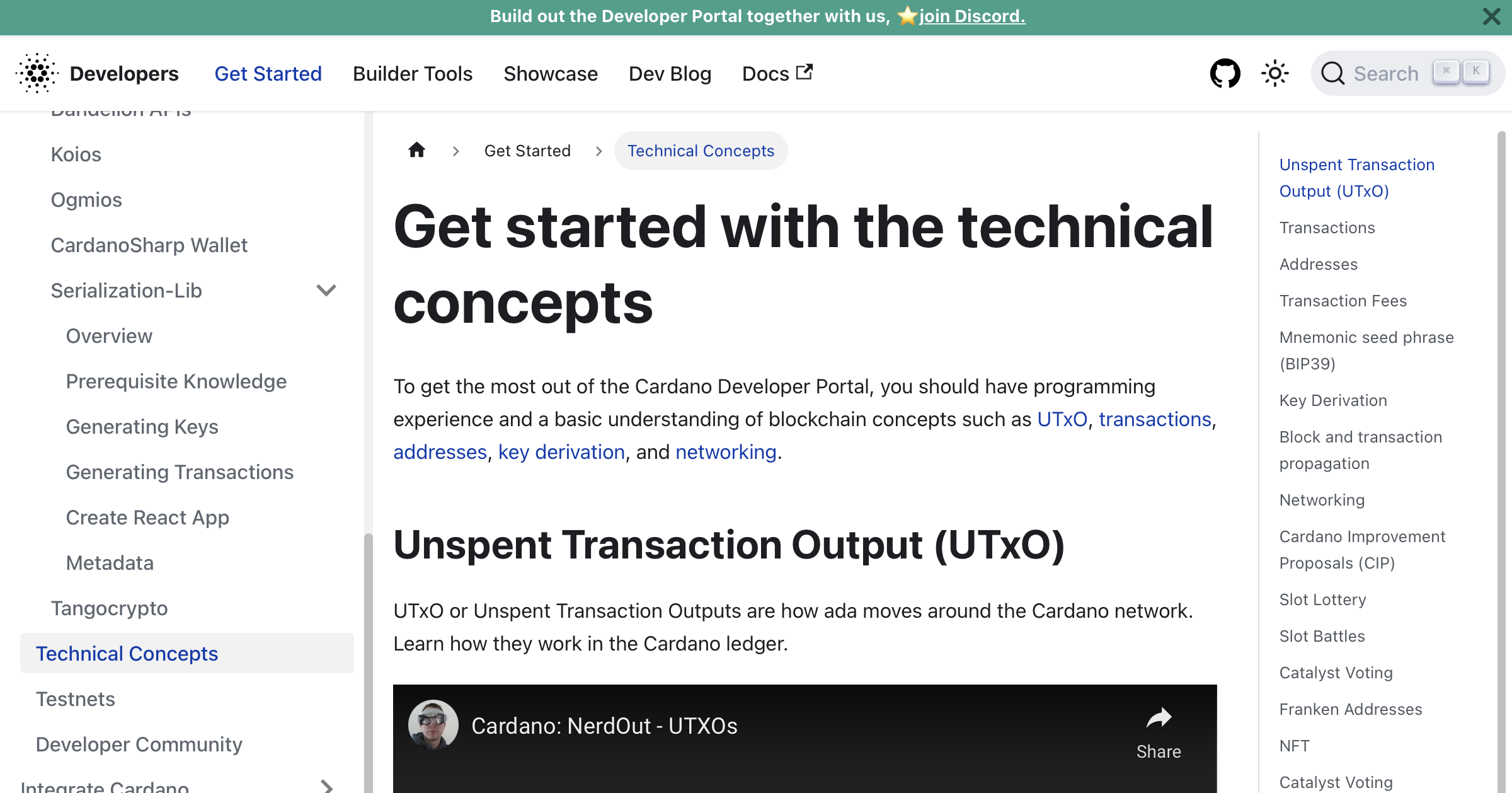 Get started with the technical concepts | Cardano Developer Portal